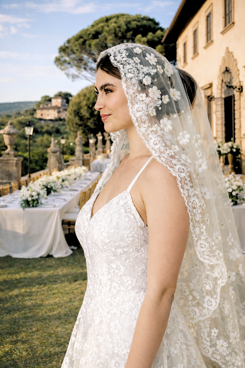 Laverna 3D Floral Waltz Bridal Veil | Wedding Veils Australia – Saint ...